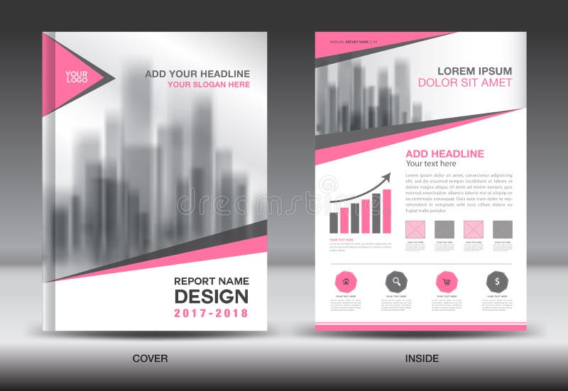 Pink Annual Report Vector Illustration Stock Vector - Illustration of ...