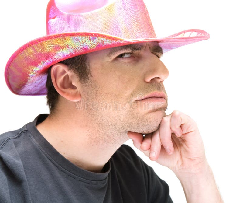 Pink cowboy hat stock image. Image of middle, holoscopic - 12144085