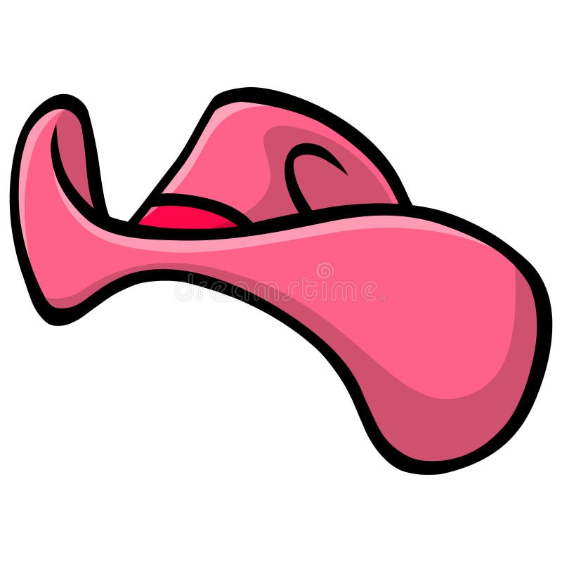 Pink Cowboy Hat Vector Illustration Stock Vector - Illustration of ...