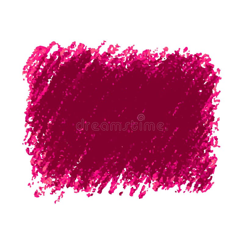 Pink Crayon Scribble Texture Stain Isolated on White Background Stock ...