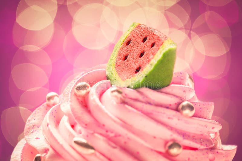 Pink Cream stock photo. Image of cupcake, cream, dessert - 30906058