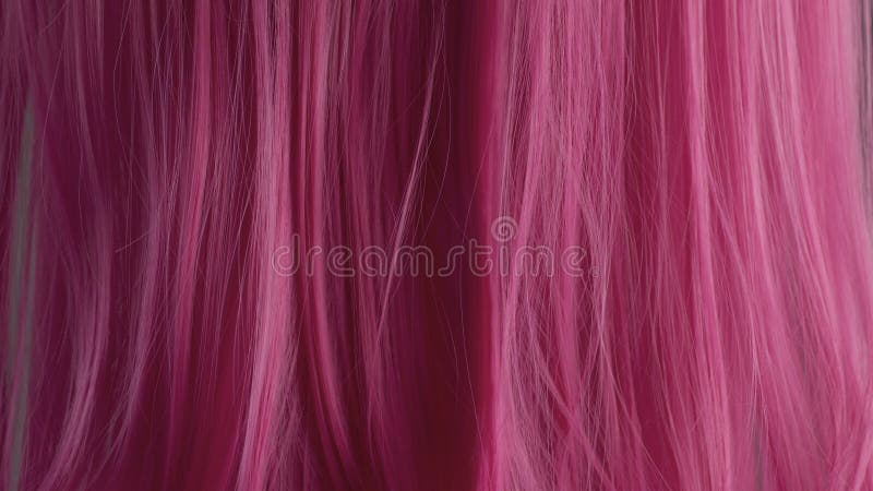 Pink Creative Color Hair Texture Closeup Stock Footage - Video of ...