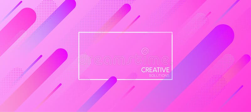 Pink Creative Solutions Background with Geometric Pattern. Stock Vector ...