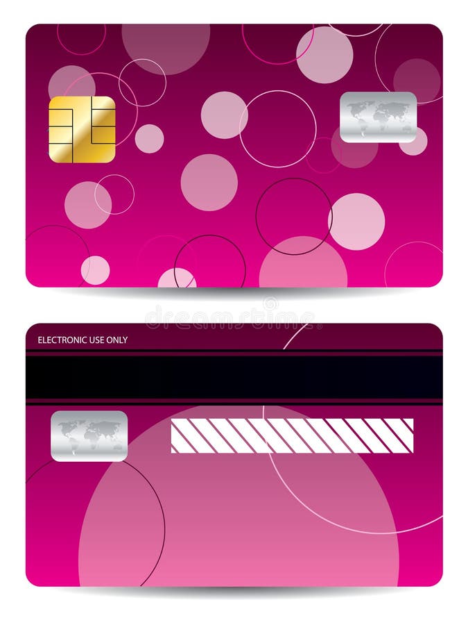 Pink credit card stock vector. Illustration of bank, design - 32762171