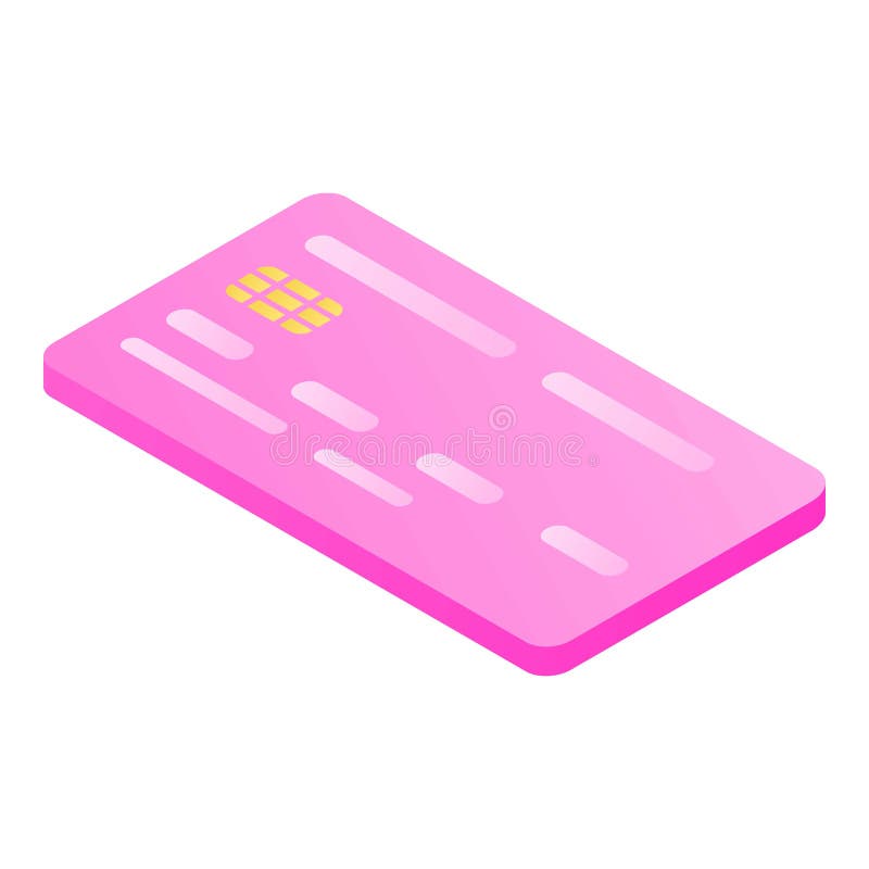 Pink credit card stock vector. Illustration of debt, bank - 32762171