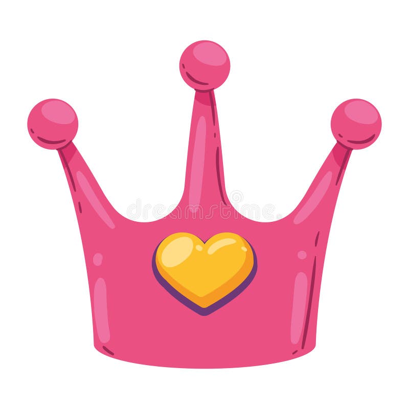 Pink crown design stock vector. Illustration of queen - 290088533