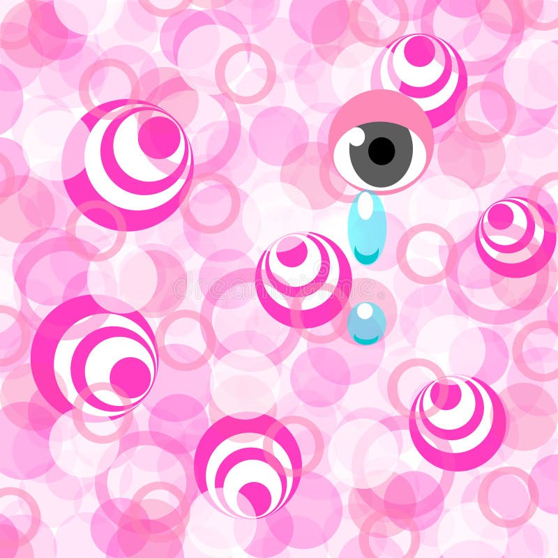 Pink and crying eye stock illustration. Illustration of random - 11096230