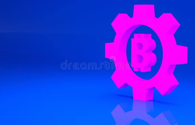 Pink Cryptocurrency Key Icon Isolated on Pink Background. Concept of ...