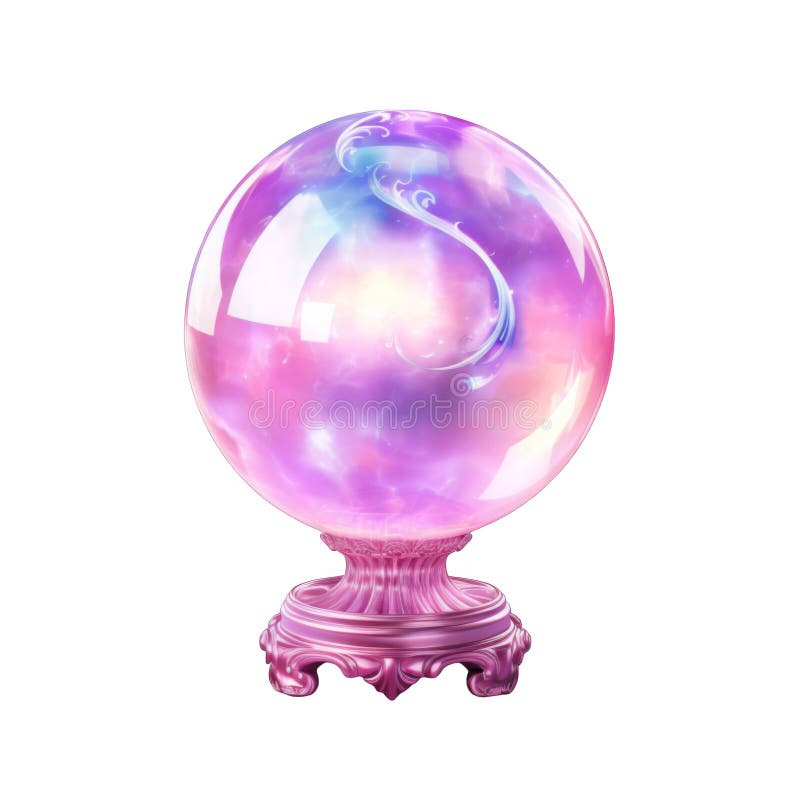 Pink Crystal Ball with Swirling Nebula Pattern Stock Illustration ...