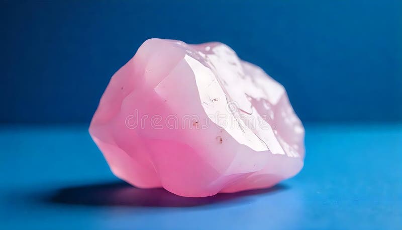 Pink Crystal on Blue Background, Stock Photo - Image of energy ...