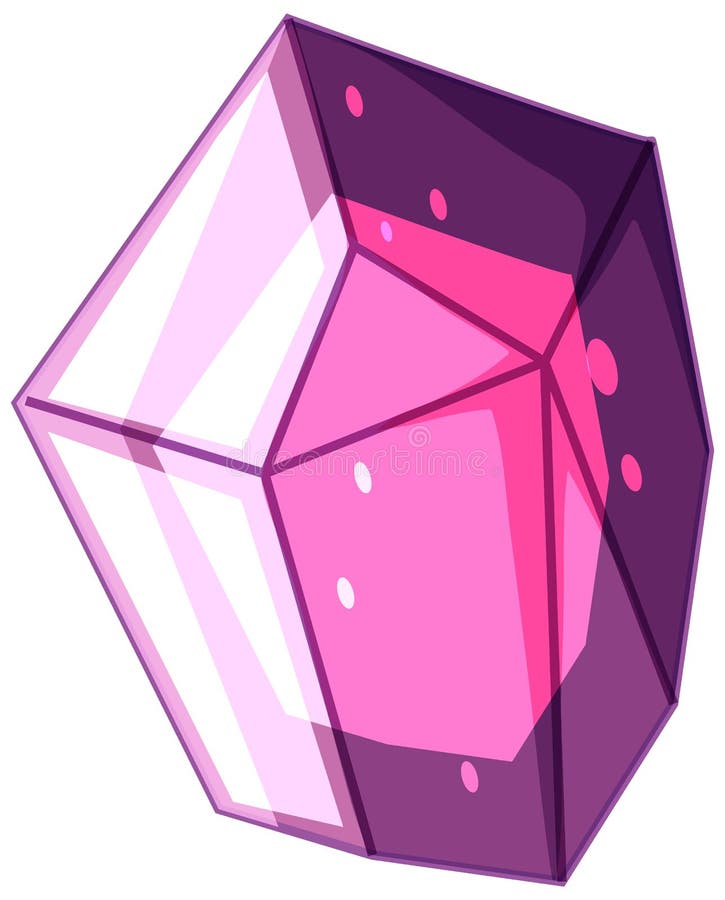 Pink Crystal with Sparkle Isolated Stock Vector - Illustration of ...