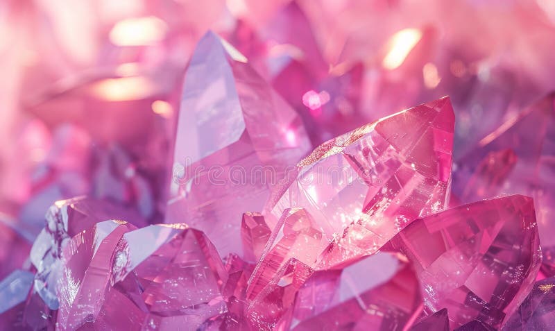 Pink Crystals, Macro Texture Background Stock Illustration ...