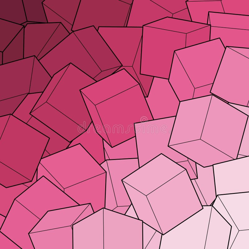 Pink Cube. Abstract Template for Presentation. Eps 10 Stock ...