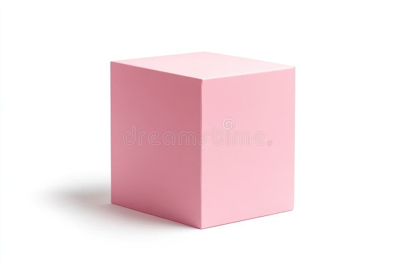 Pink Cube Isolated on White Background for Product Display or Mockup ...