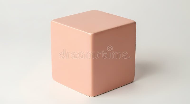 Pink Cube Object stock illustration. Illustration of serving - 383540823