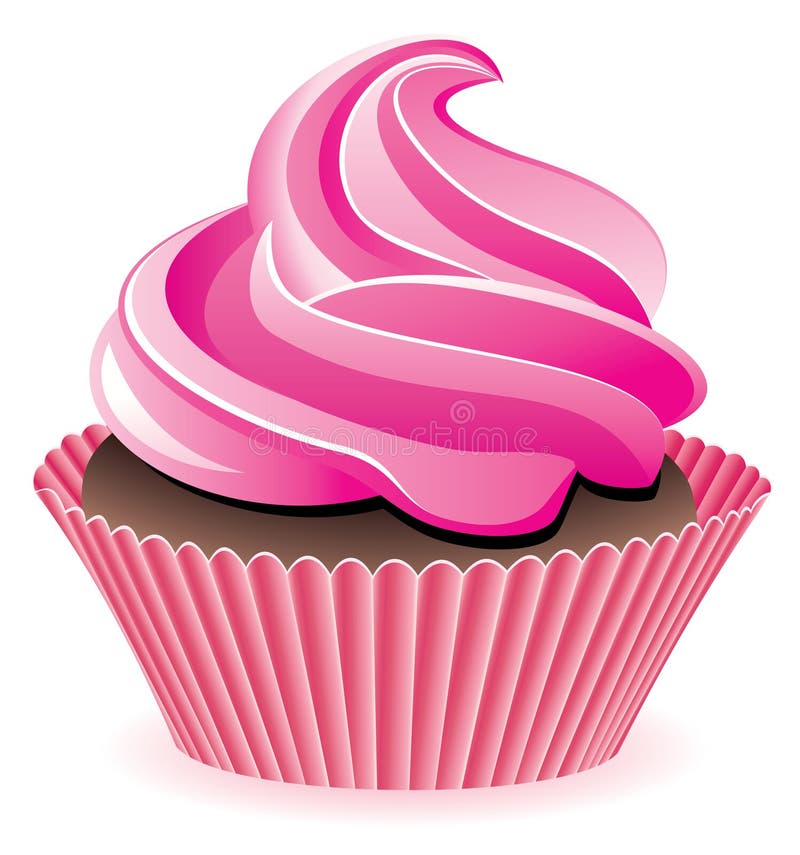 Pink cupcake stock vector. Illustration of celebration - 19788651