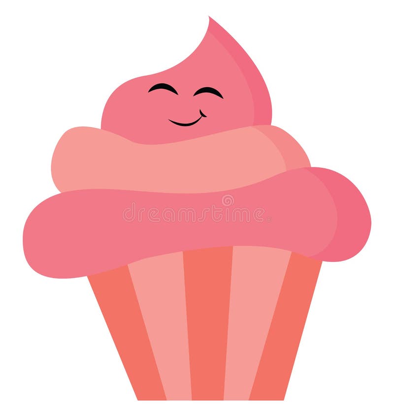Pink Cupcake, Vector or Color Illustration Stock Vector - Illustration ...