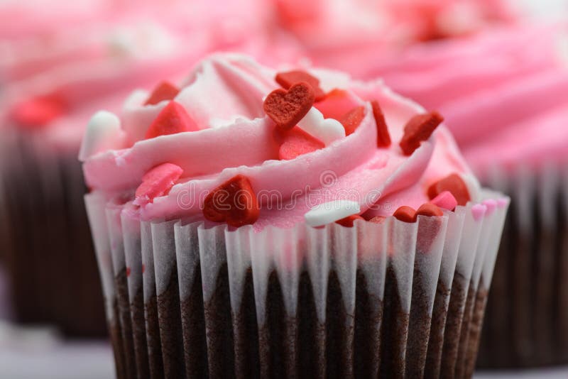 Pink Cupcakes Close Up stock photo. Image of baking, food - 32523758