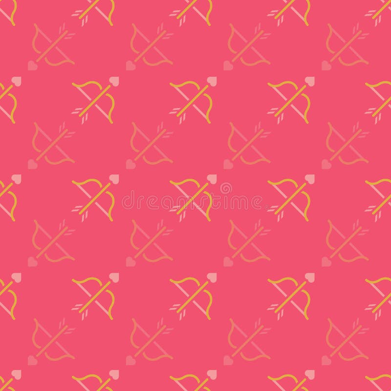 Pink Cupid Arrow Vector Repeat Pattern Background Design Stock Vector ...