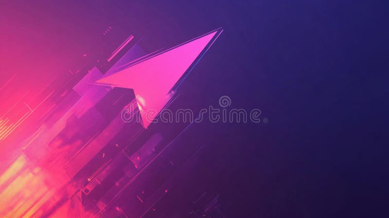 Pink Cursor Flying through Cyberspace with Motion Blur Effect Stock ...