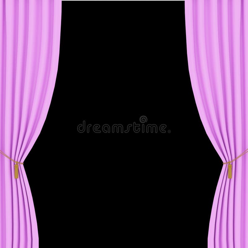 Pink curtains stock vector. Illustration of decoration - 15644827