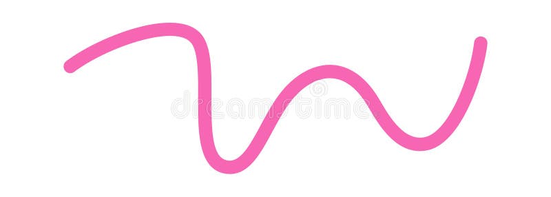 Pink Curvy Squiggle Line Doodle Stock Vector - Illustration of pattern ...