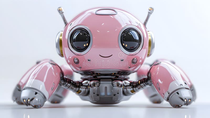 Adorable Pink Robot stock image. Image of friendly, adorable - 369464367