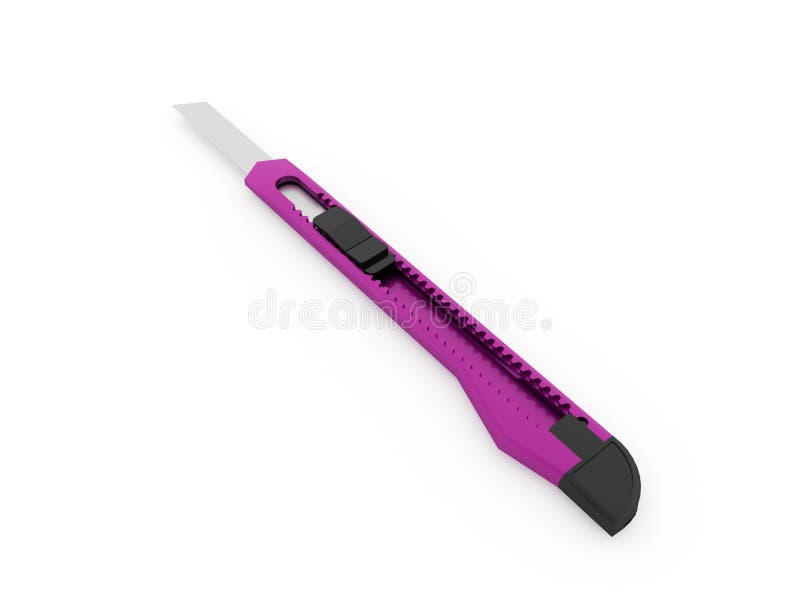 Pink Cutter for Paper Isolated Stock Illustration - Illustration of ...