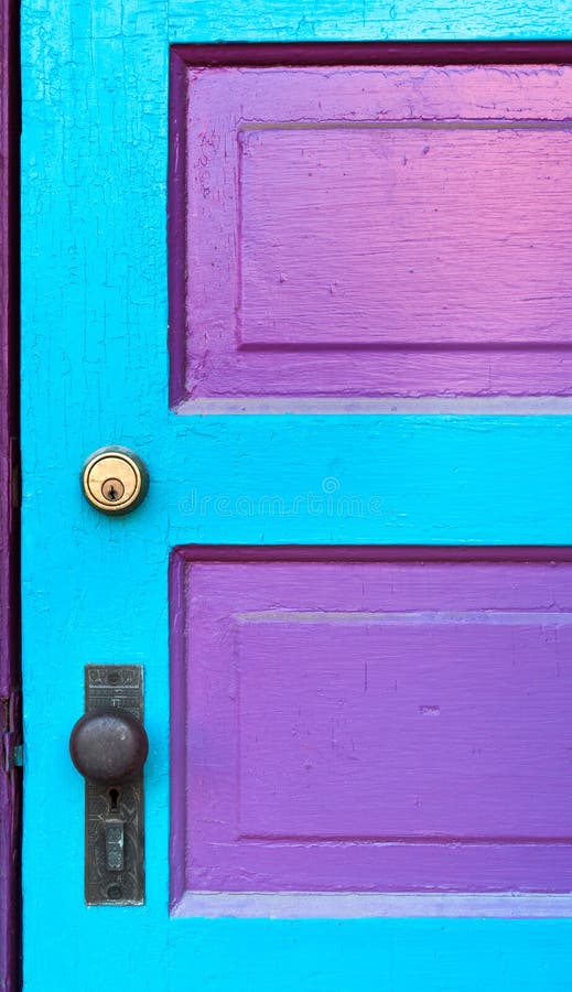 Pink & Cyan Door stock photo. Image of object, pink - 22039822