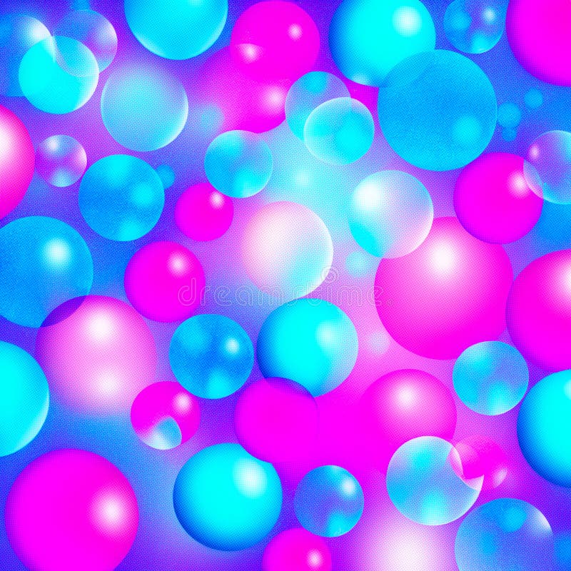 Pink and Cyan Spheres Background Stock Illustration - Illustration of ...