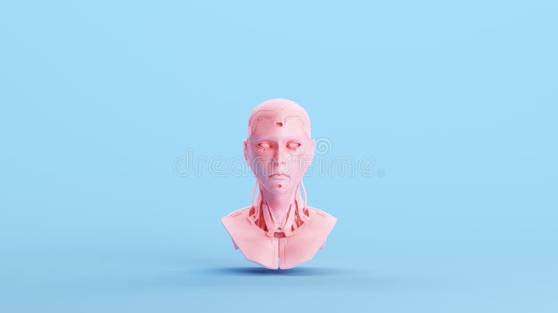 Cyborg Robot Bust Artificial Intelligence Mechanical Android Futuristic ...