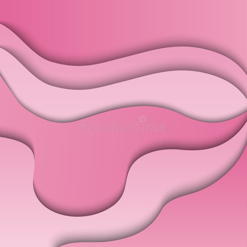 Vintage Cutout Frame Shadow Striped Pink Background Stock Illustrations ...