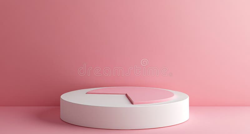 Pink 3d Pie Chart Round Platform Minimalist Setting Stock Photos - Free ...