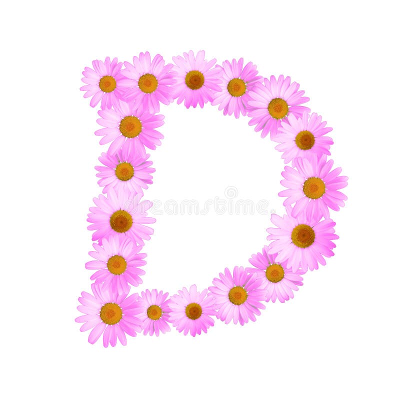 Pink Daisy Letter D Stock Illustrations – 7 Pink Daisy Letter D Stock ...