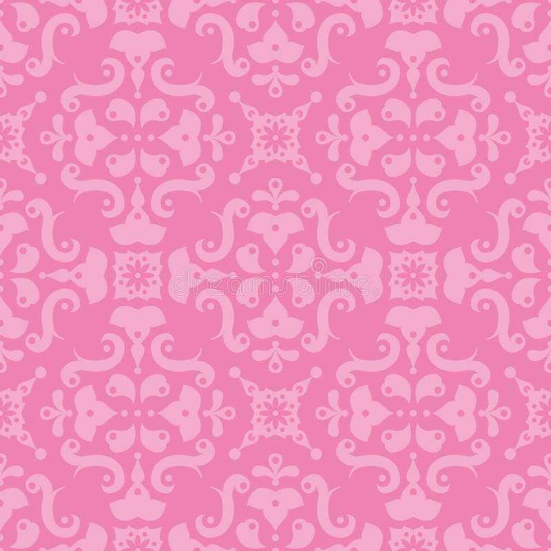 Seamless Scroll Wallpaper Patt Stock Illustration - Illustration of ...