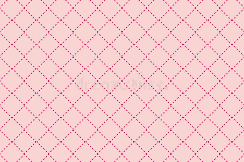Pink Dashes Crossing Lines Quilt Squares Pattern Stock Vector ...