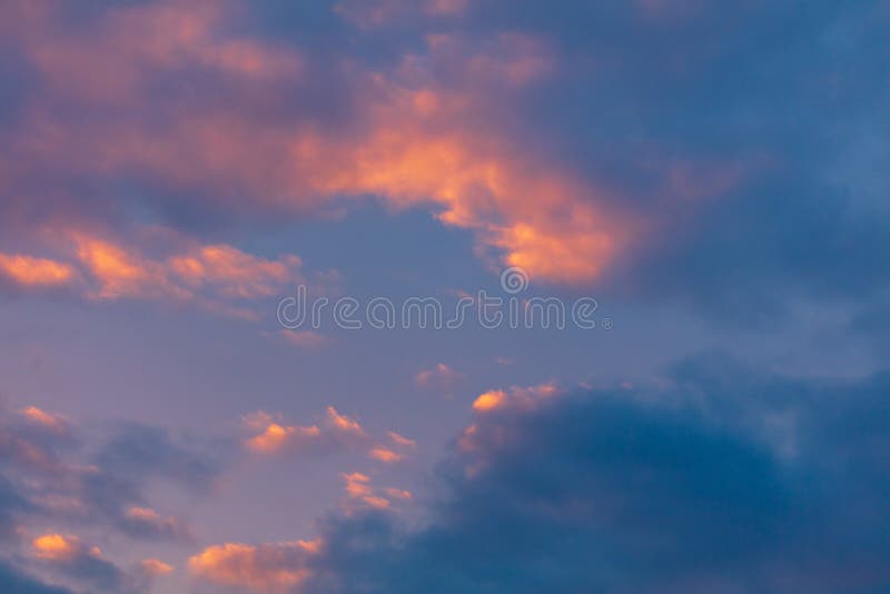 Pink Dawn in the Sky with Clouds Stock Image - Image of dramatic ...