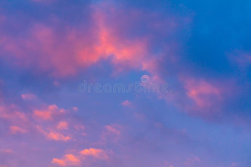 Pink Dawn in the Sky with Clouds Stock Image - Image of beautiful ...
