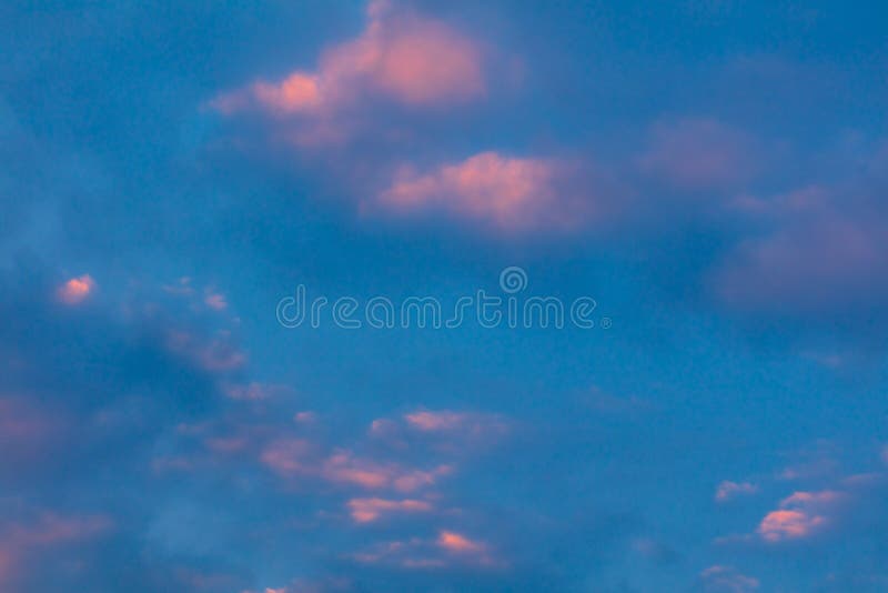 Pink Dawn in the Sky with Clouds Stock Photo - Image of beautiful ...