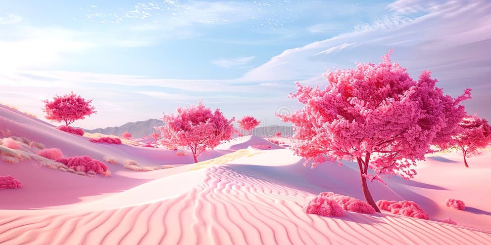 Pink desert landscape stock image. Image of dune, mars - 327975513