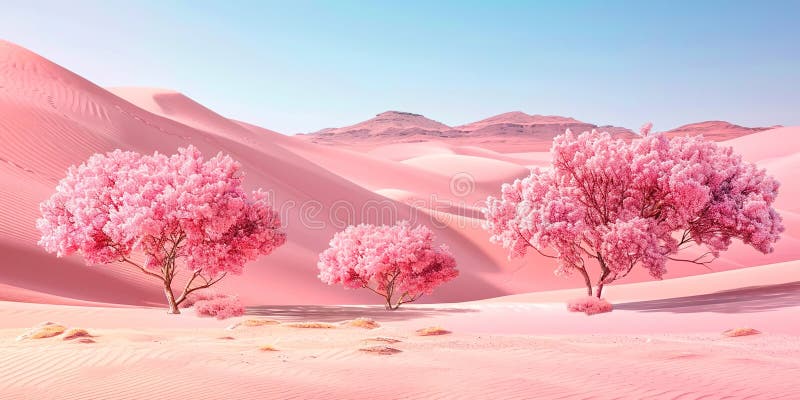 Pink desert landscape stock photo. Image of valley, arid - 327975724