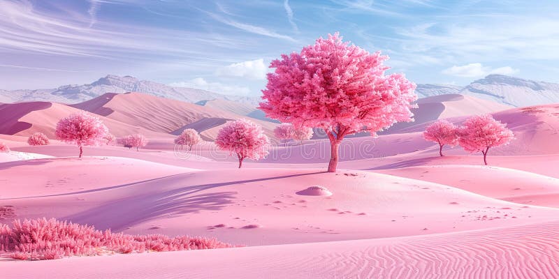 Pink desert landscape stock photo. Image of pink, arid - 327975750