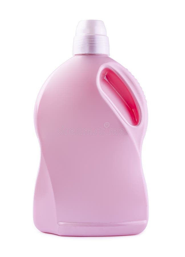 Pink Detergent Bottle Isolated Stock Image - Image of label, softener ...