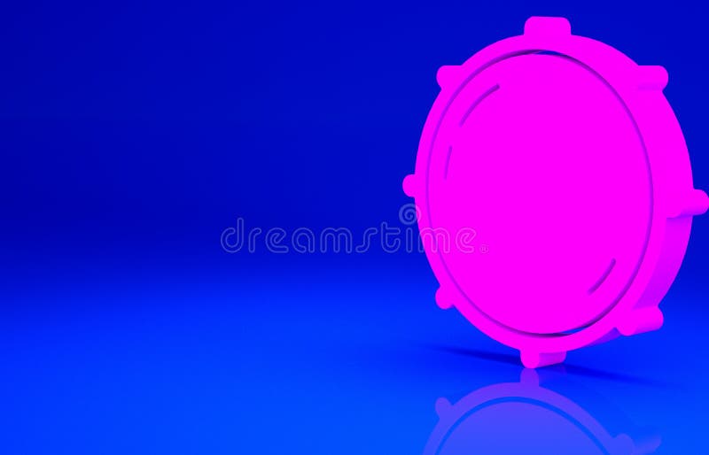 Pink Dial Knob Level Technology Settings Icon on Blue Background ...