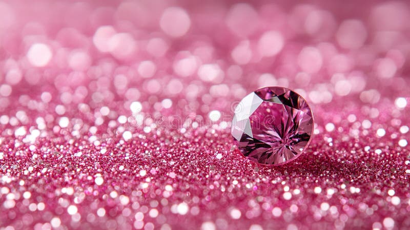 Pink Diamond on Pink Glitter Background Stock Image - Image of sparkling, pink: 364116939
