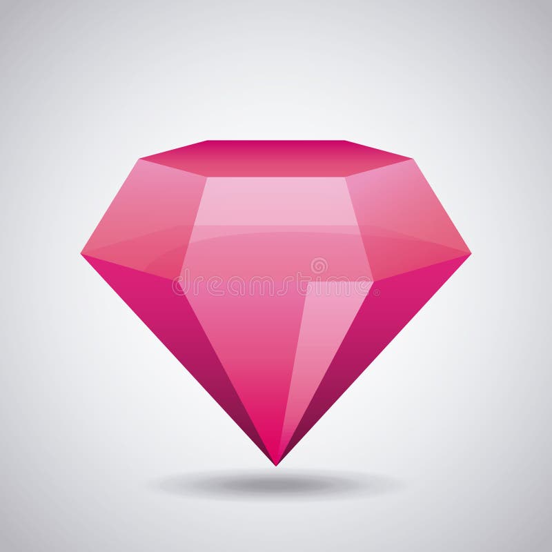 Pink diamond icon stock illustration. Illustration of crystal - 83193514