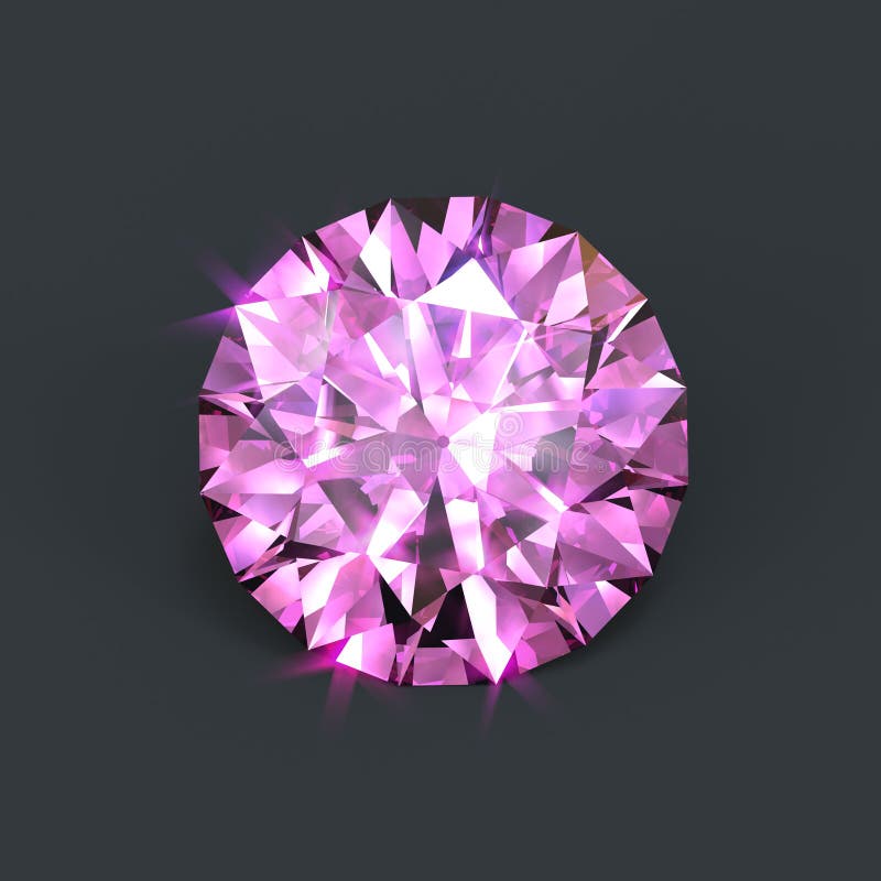Pink diamond stock illustration. Illustration of crystal - 55769922