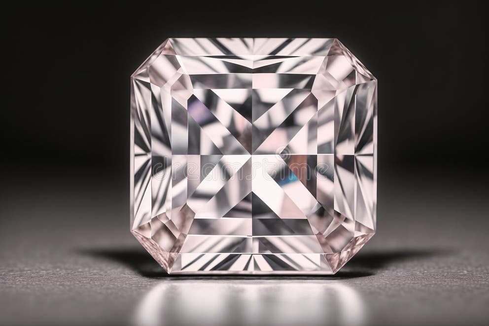 A Pink Diamond Sitting on Top of a Table. Generative AI Stock ...