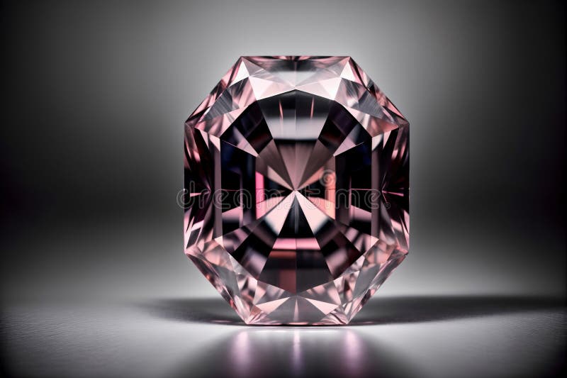 A Pink Diamond Sitting on Top of a Table. Generative AI Stock ...