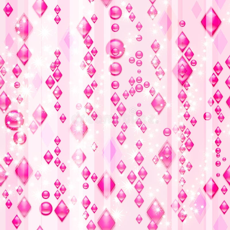 Pink diamonds stock illustration. Illustration of chain - 7825511